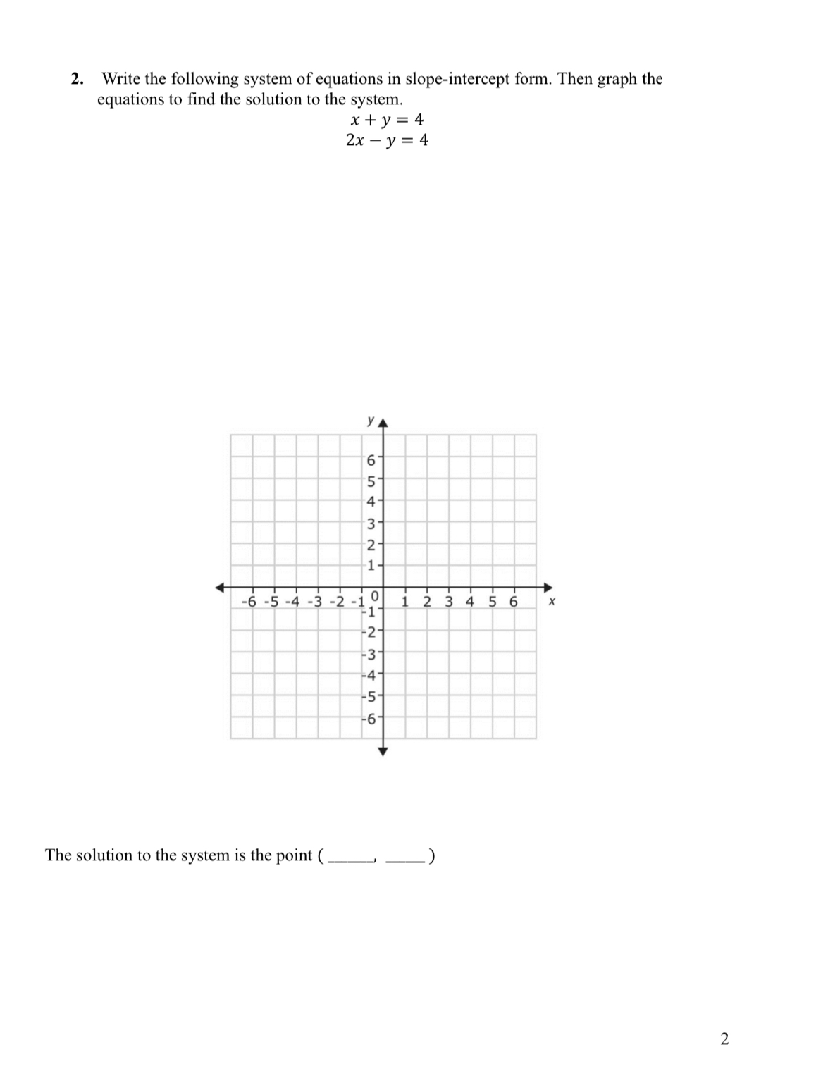Solved Write the following system of equations in | Chegg.com