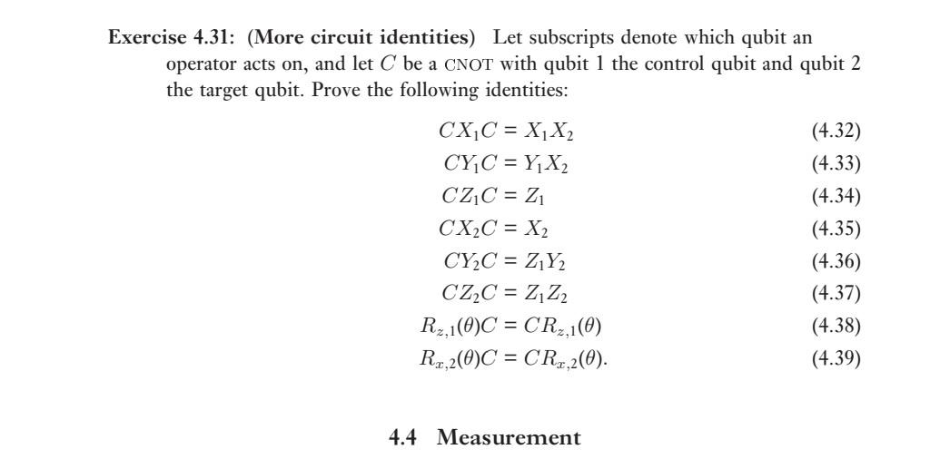 Solved Exercise 4.31: (More circuit identities) Let | Chegg.com