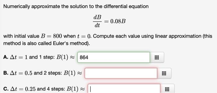 Solved Numerically approximate the solution to the | Chegg.com