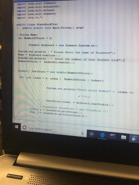 Solved Help Window GadeBookles GradeBook.java x public class | Chegg.com