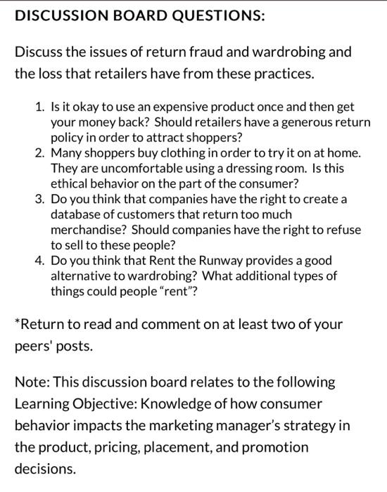 Solved DISCUSSION BOARD QUESTIONS: Discuss the issues of | Chegg.com