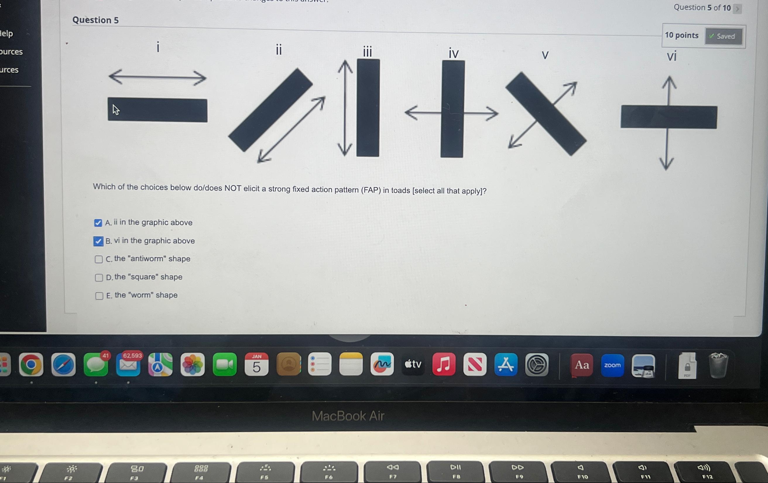 Solved Question 5 of 10\\nQuestion 5\\n10 | Chegg.com