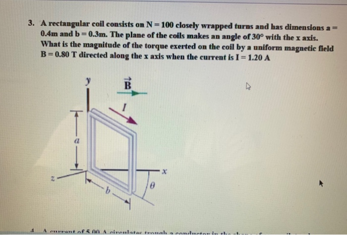 Solved 3. A rectangular coil consists on N= 100 closely | Chegg.com