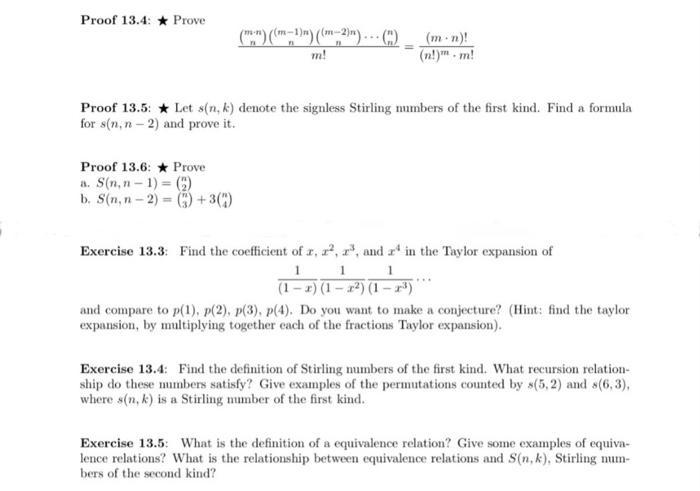 Solved Proof 13.4: ⋆ Prove | Chegg.com