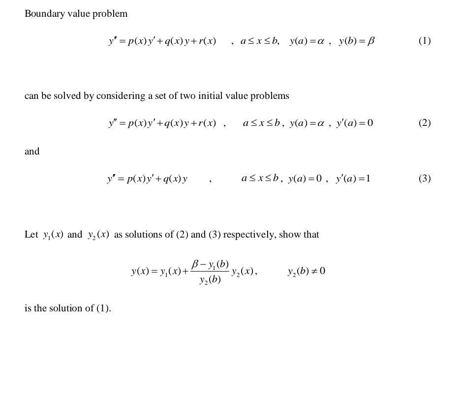 Solved Boundary value problem | Chegg.com