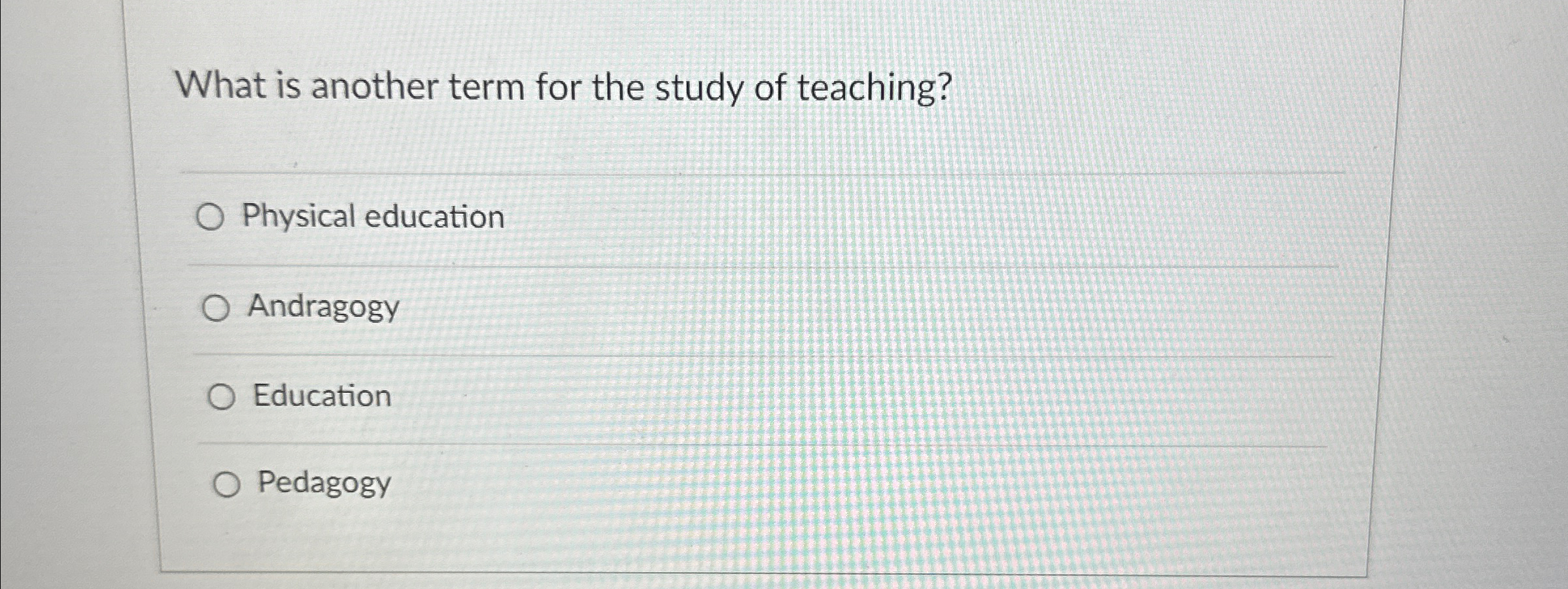 Solved What is another term for the study of | Chegg.com