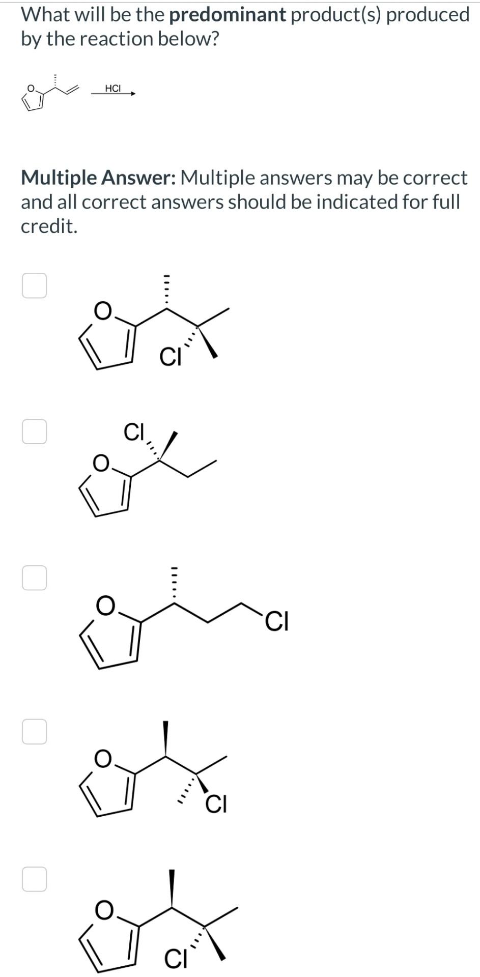 Solved What will be the predominant product(s) produced by | Chegg.com