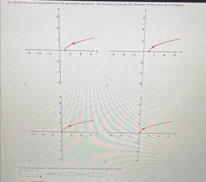 Solved A pair of parametric equations is given. x=e2t,y=et | Chegg.com