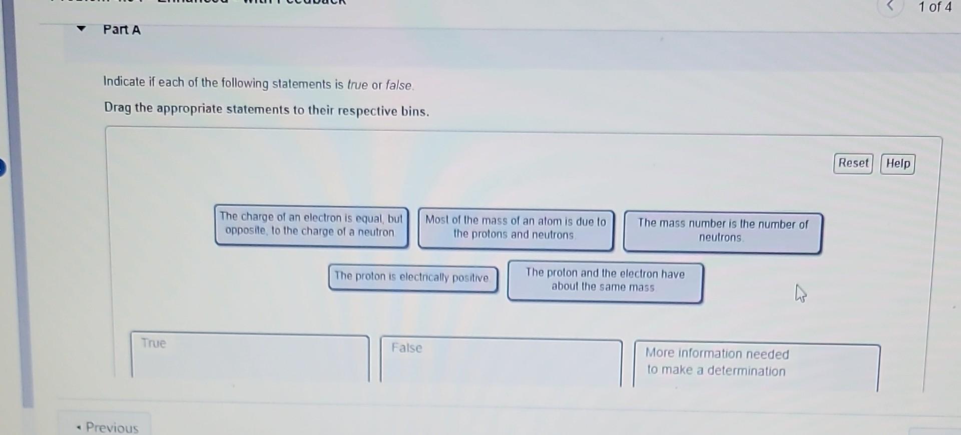 Solved Indicate if each of the following statements is true | Chegg.com