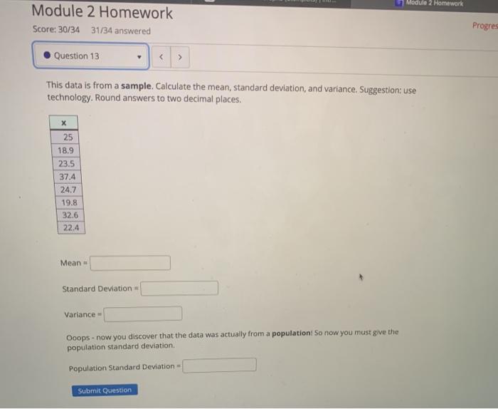Solved Module 2 Homework Module 2 Homework Score 30 34