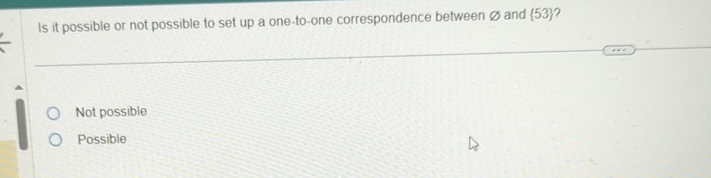Solved Is it possible or not possible to set up a one-to-one | Chegg.com