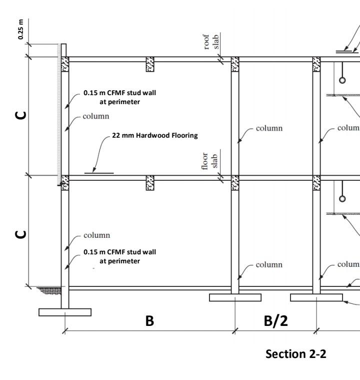 Solved A building with plan and section dimensions shown in | Chegg.com