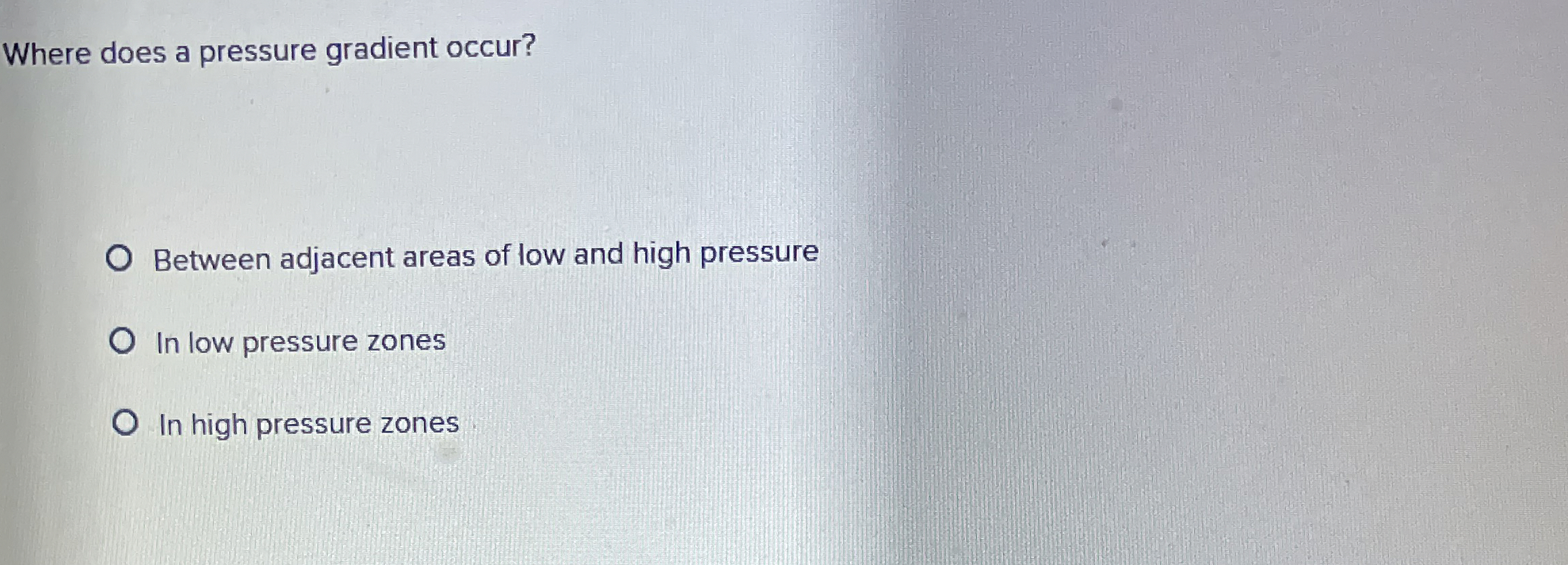 Solved Where does a pressure gradient occur?Between adjacent | Chegg.com