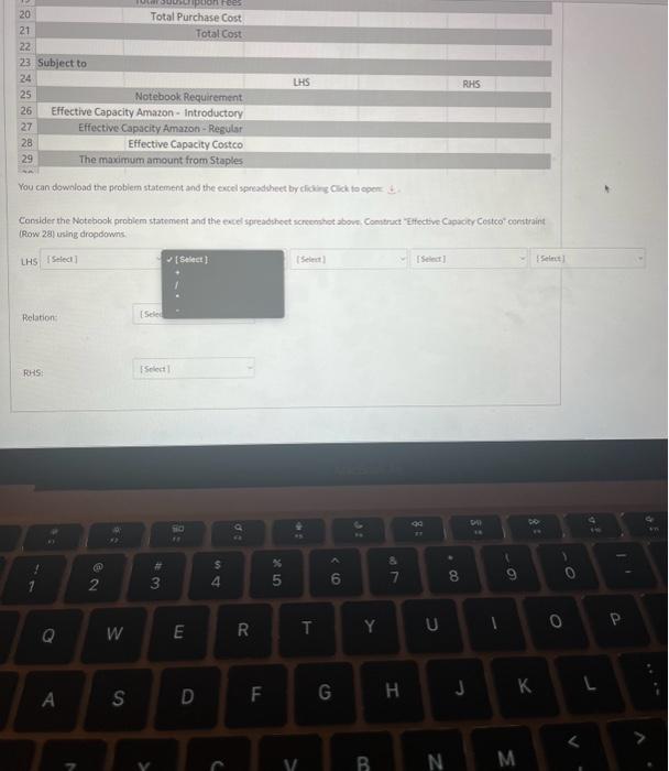 Solved Please help fill out the dropdowns according to the | Chegg.com