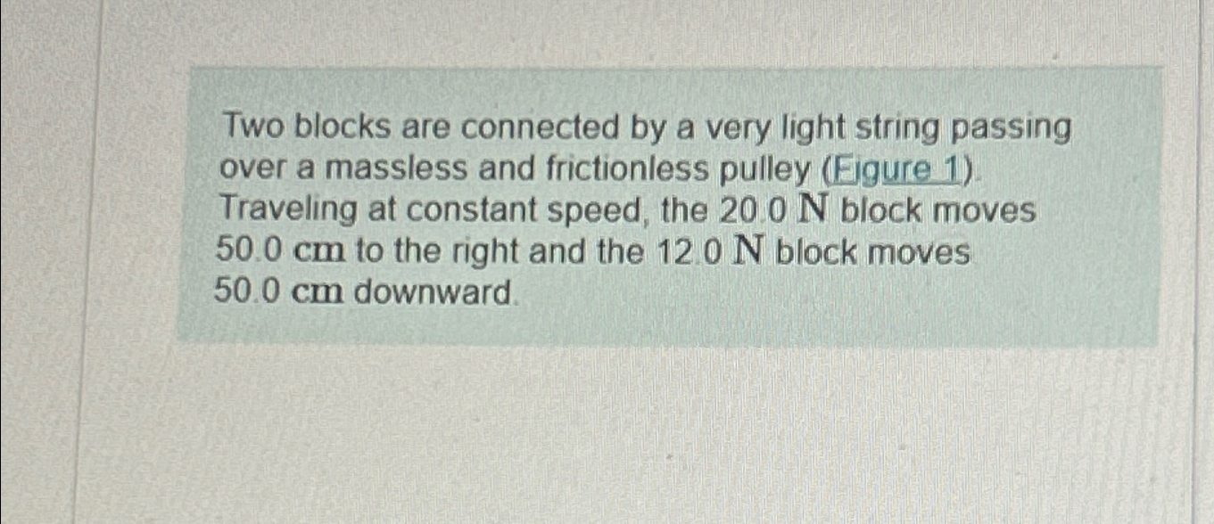 Two blocks are connected by a very light string | Chegg.com
