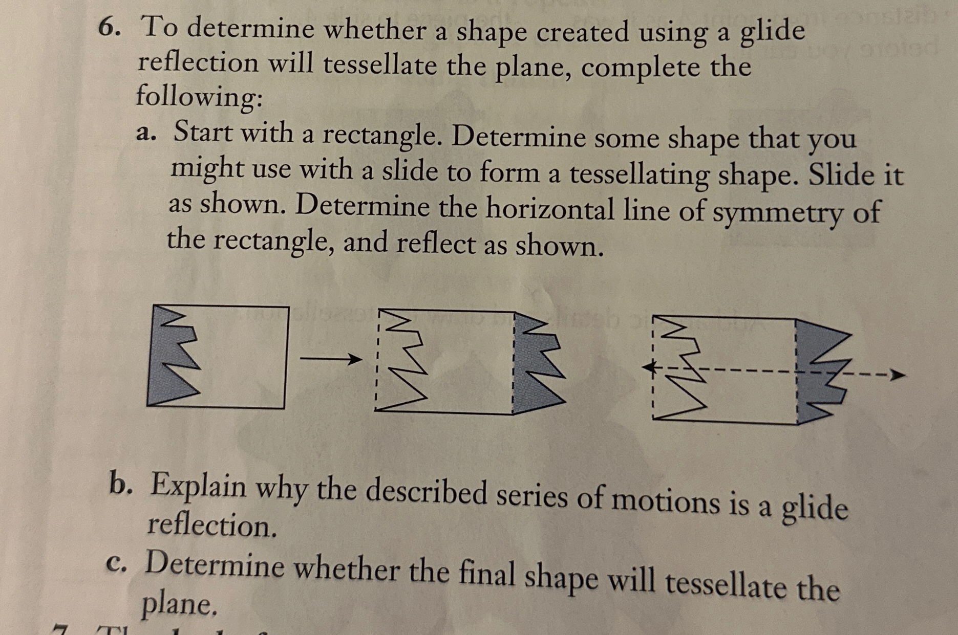 Solved To determine whether a shape created using a glide | Chegg.com