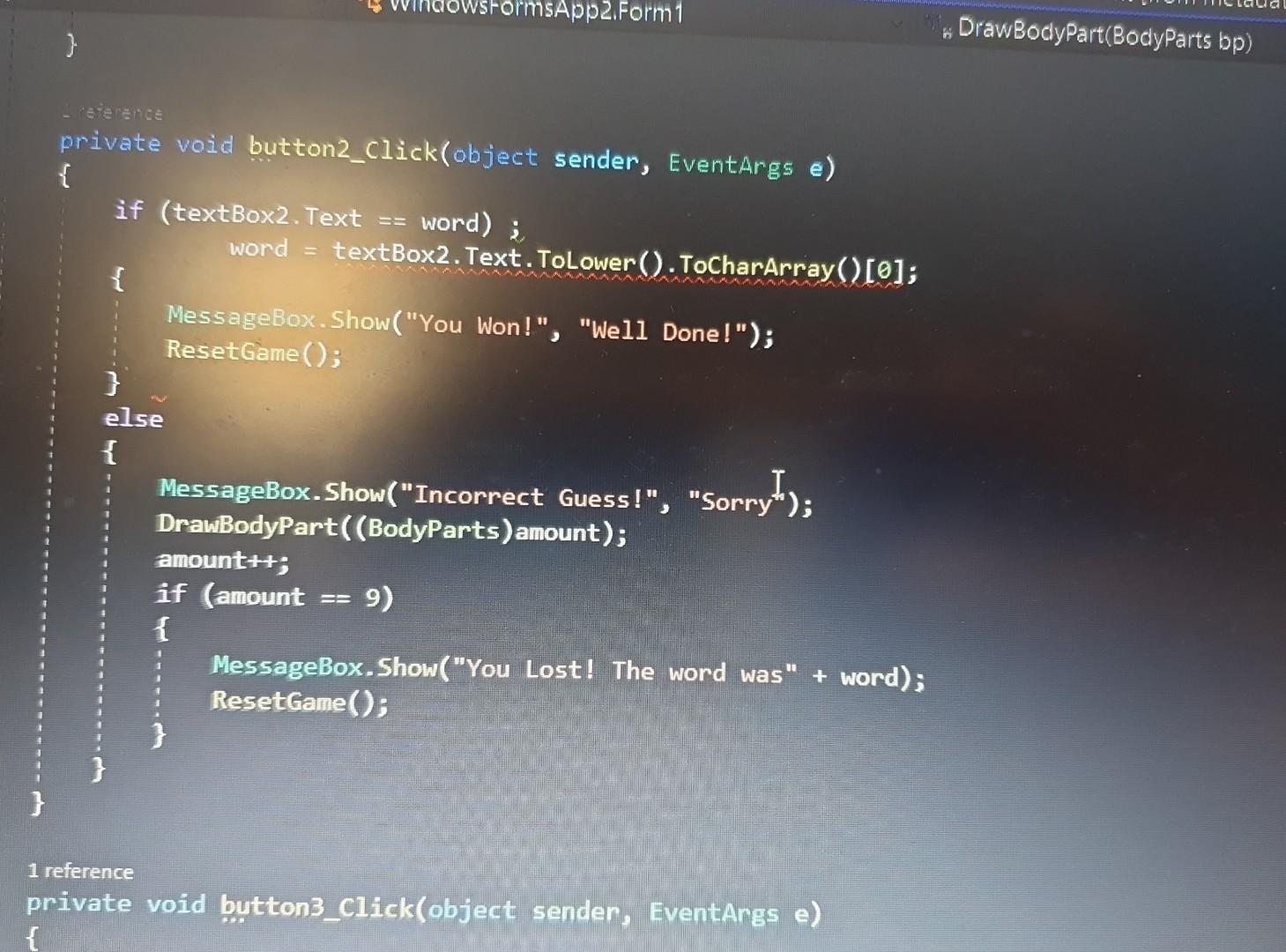 Solved 3 private void button2_click(object sender, EventArgs | Chegg.com