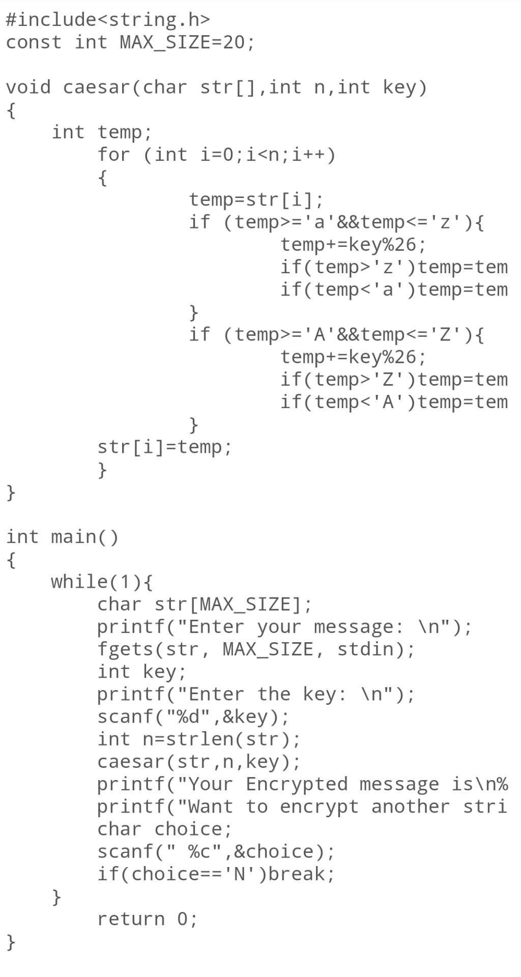 Solved Caesar Cipher is a type of encryption where a string | Chegg.com