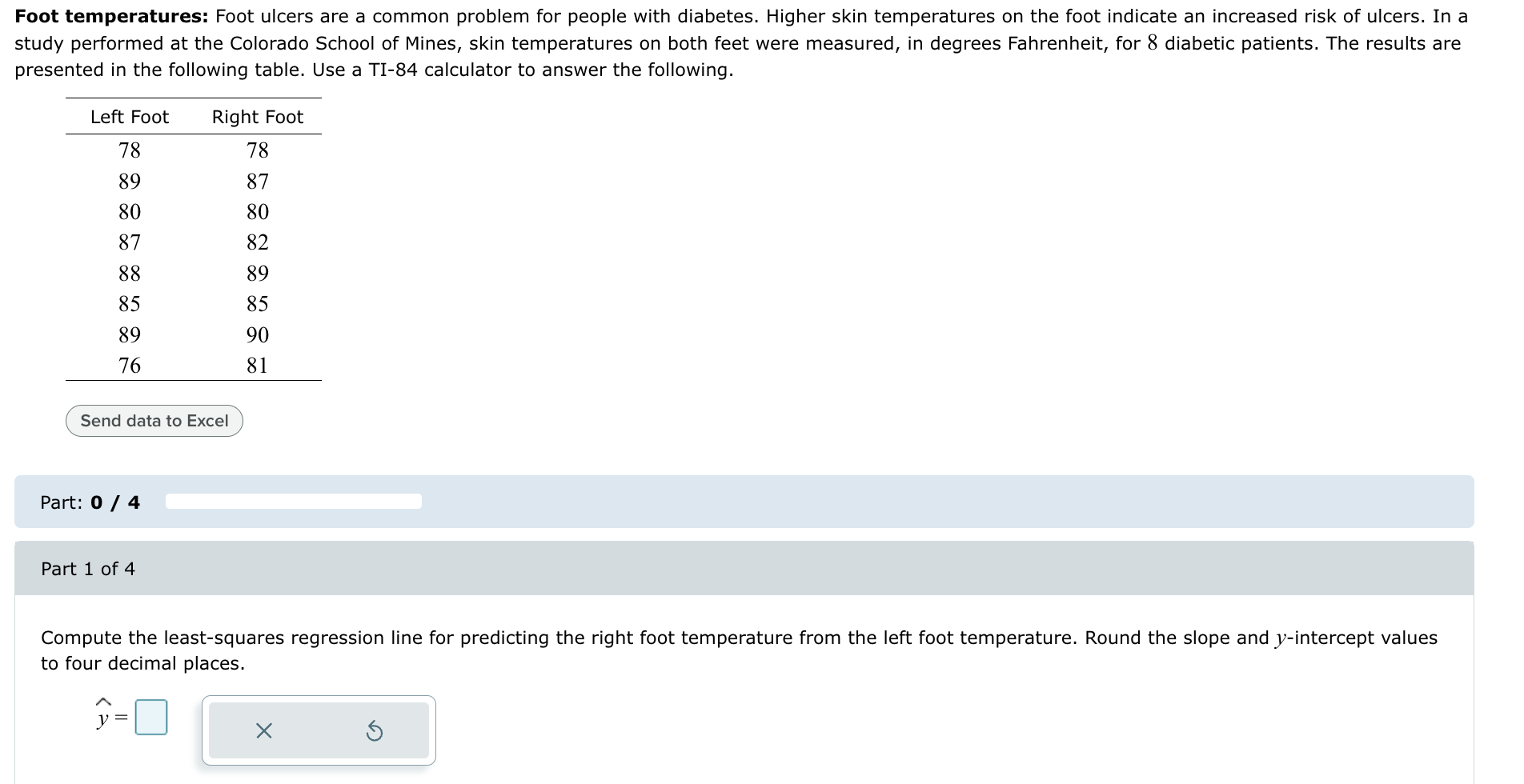 Solved Foot temperatures: Foot ulcers are a common problem | Chegg.com