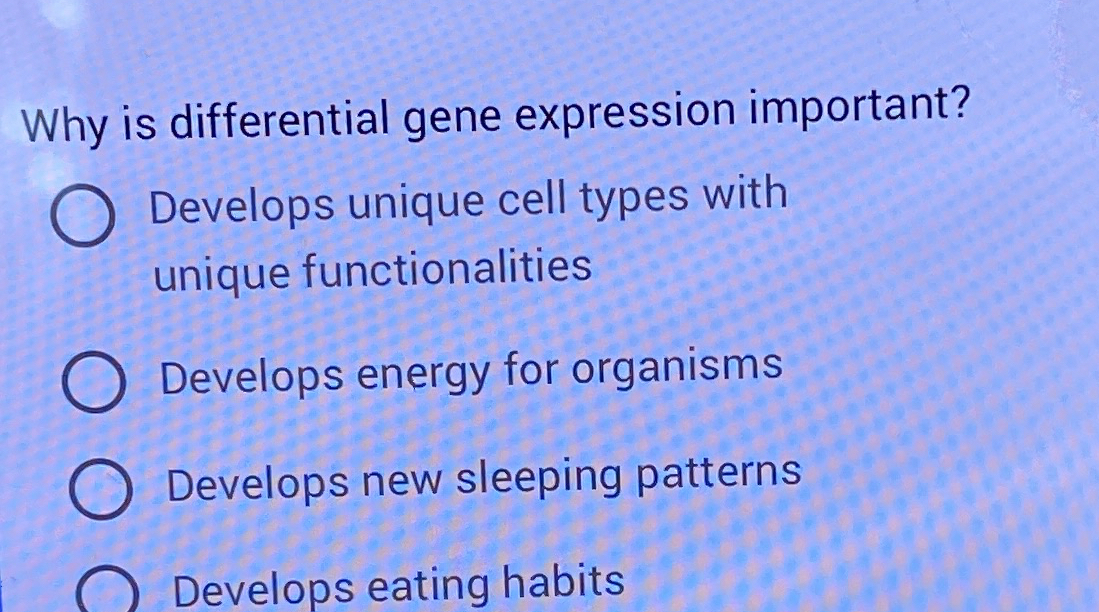 Solved Why is differential gene expression | Chegg.com