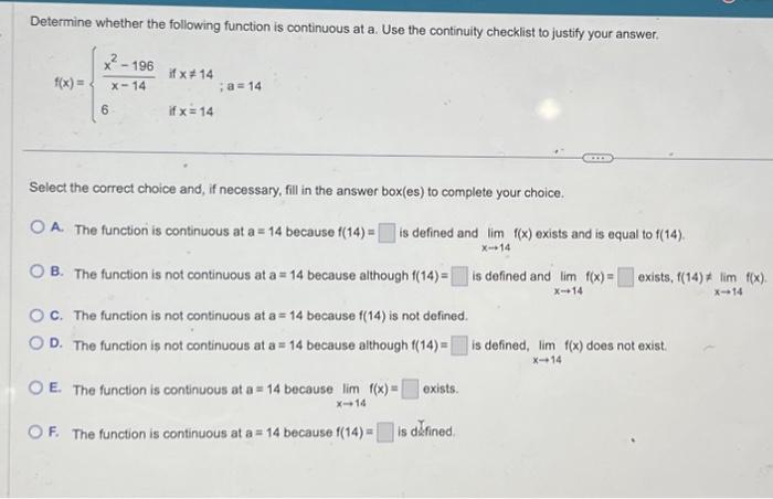 Solved Determine whether the following function is | Chegg.com