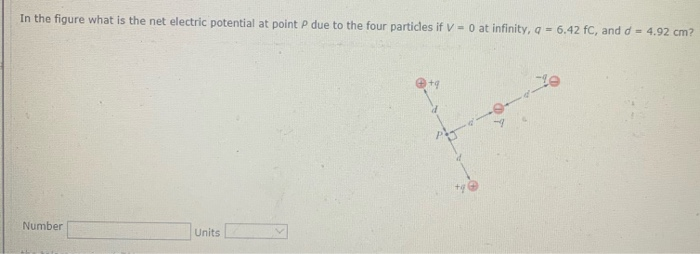 Solved In the figure what is the net electric potential at | Chegg.com