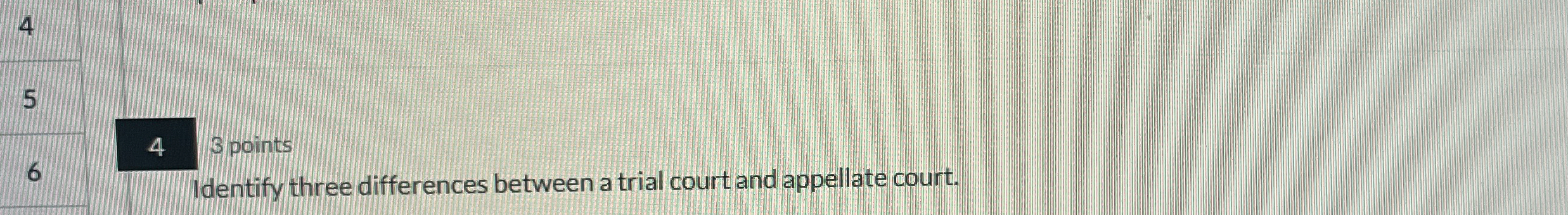 Solved 45643 ﻿pointsIdentify three differences between a | Chegg.com