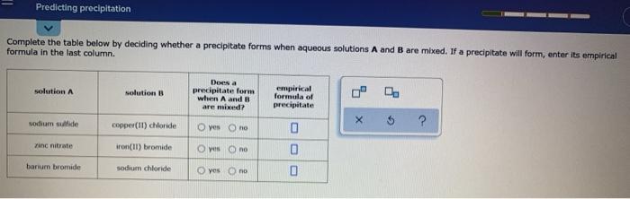 Solved Predicting precipitation Complete the table below by | Chegg.com