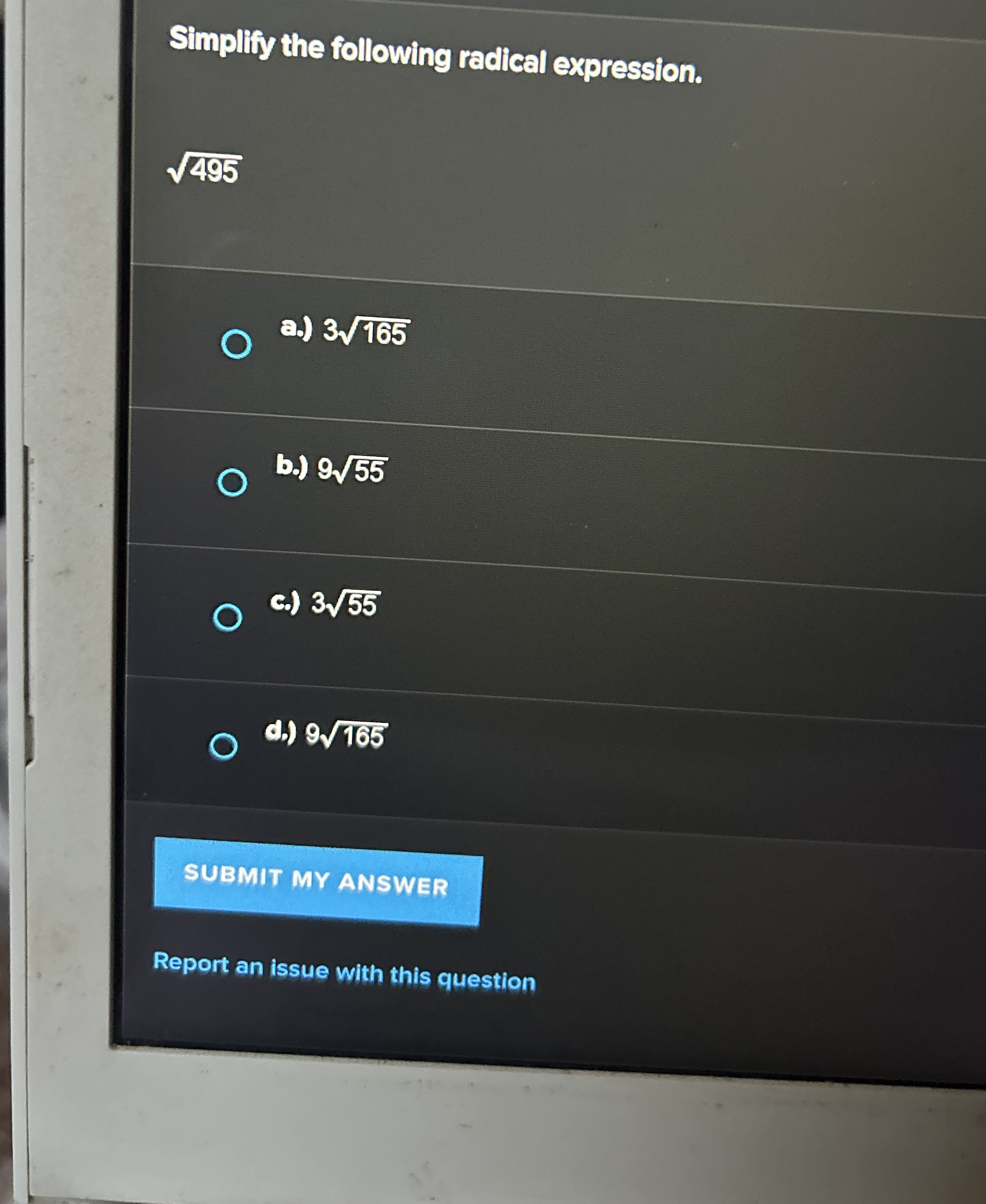 Solved Simplify the following radical | Chegg.com