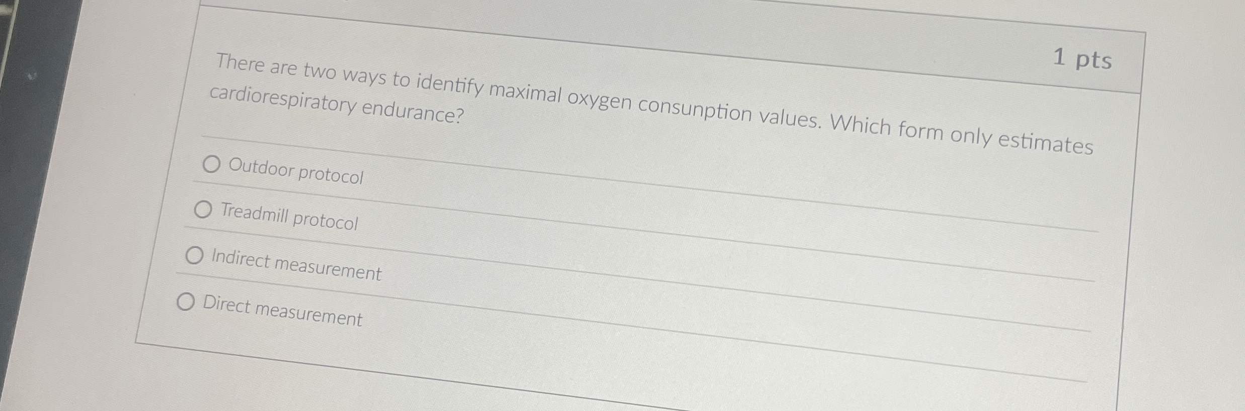 Solved There are two ways to identify maximal oxygen | Chegg.com