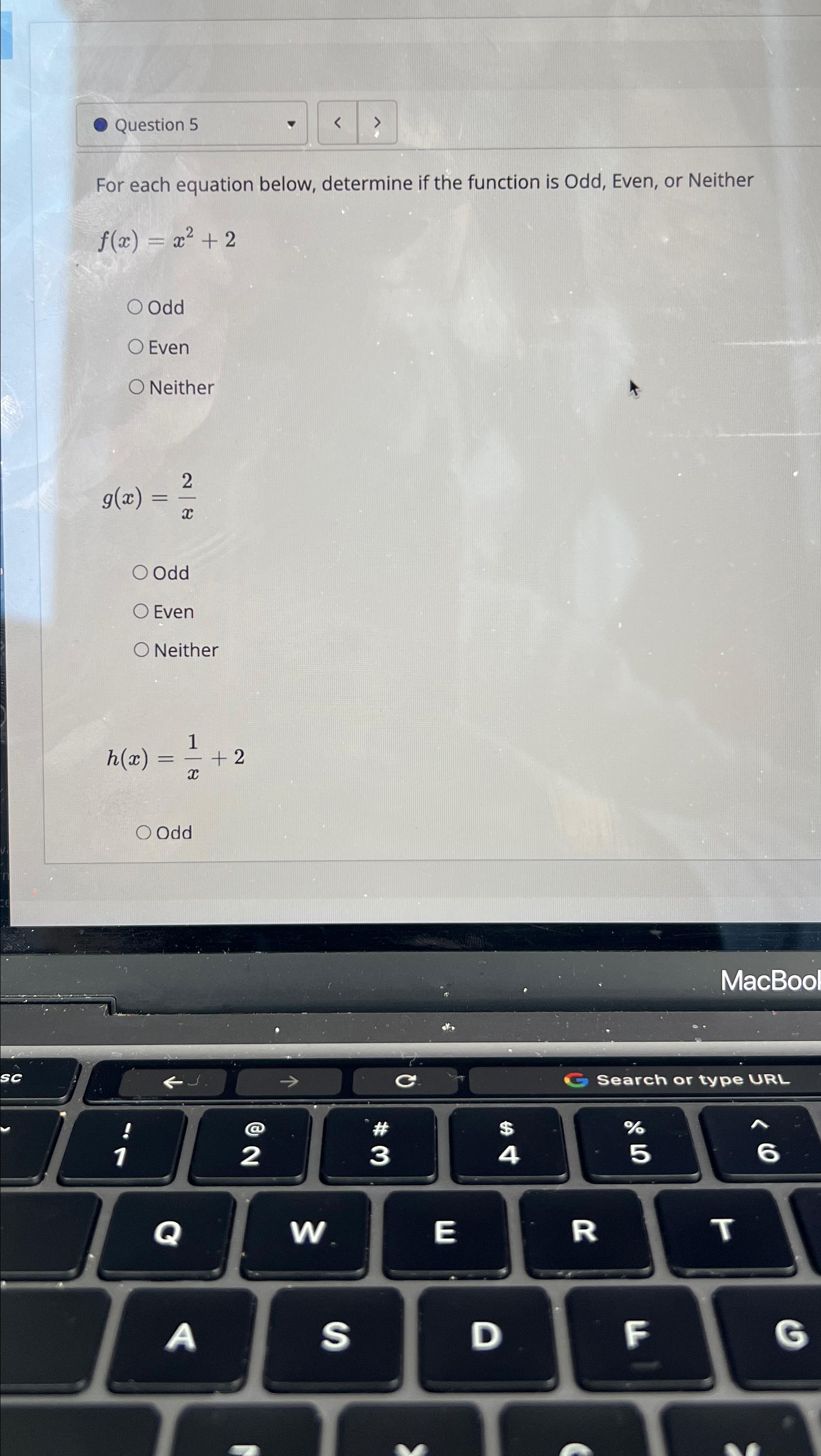 Solved Question 5For each equation below, determine if the | Chegg.com
