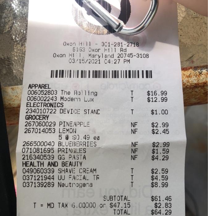 Solved Class Project 1 Find A Receipt With At Least 3