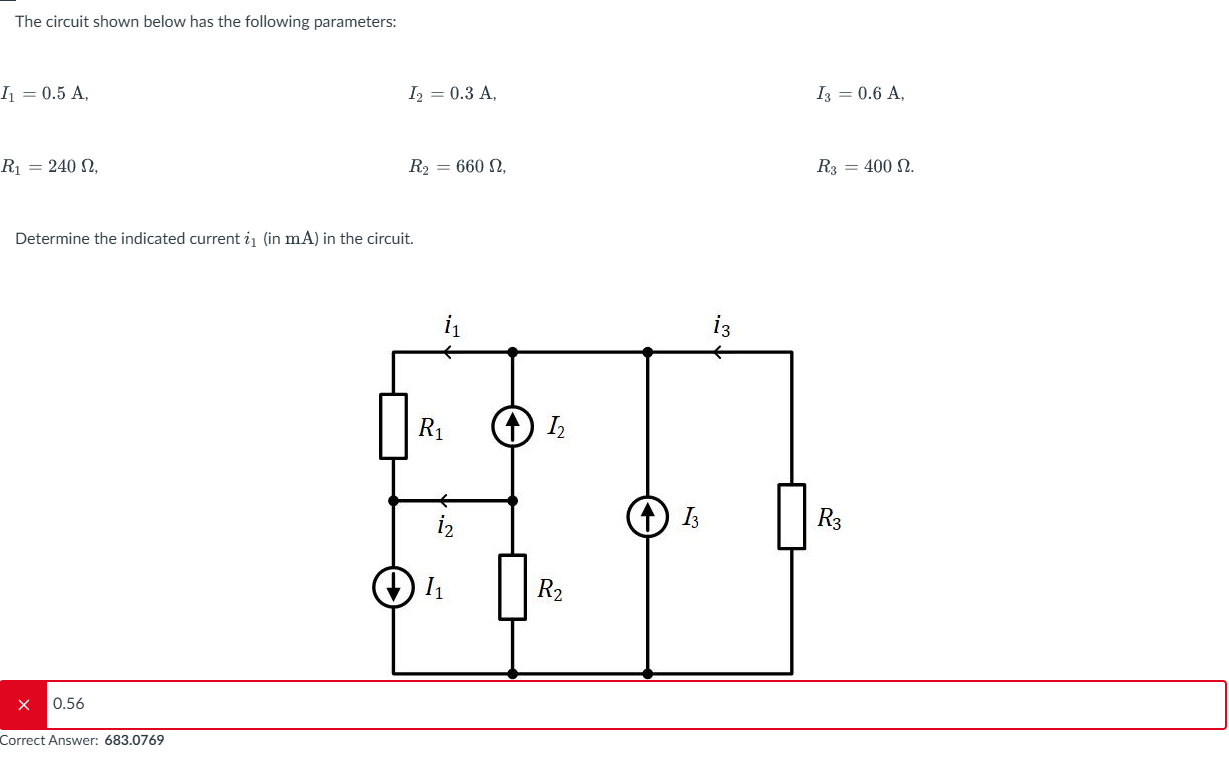 The circuit shown below has the following | Chegg.com