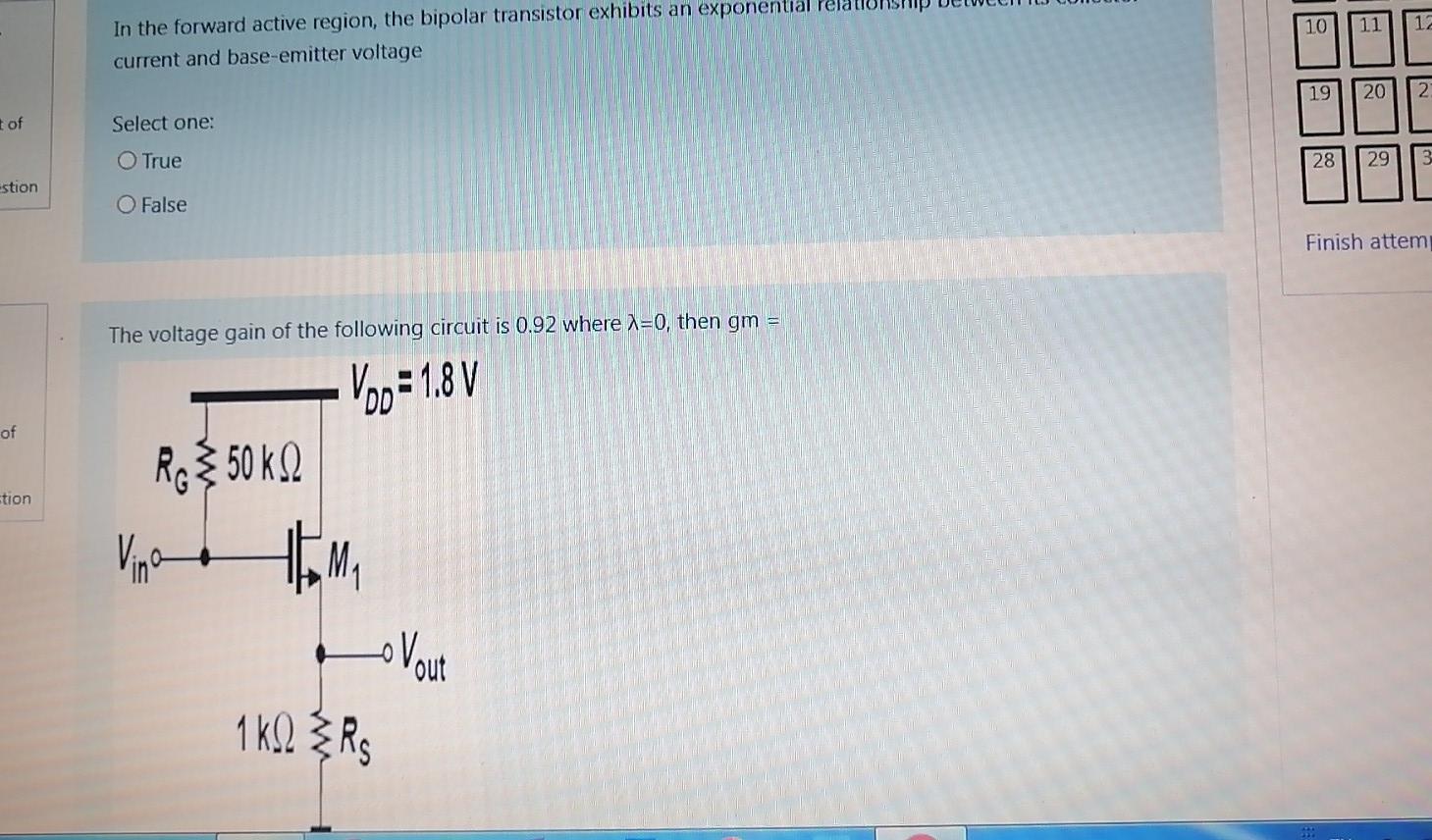 Solved 10 11 17 In the forward active region, the bipolar | Chegg.com