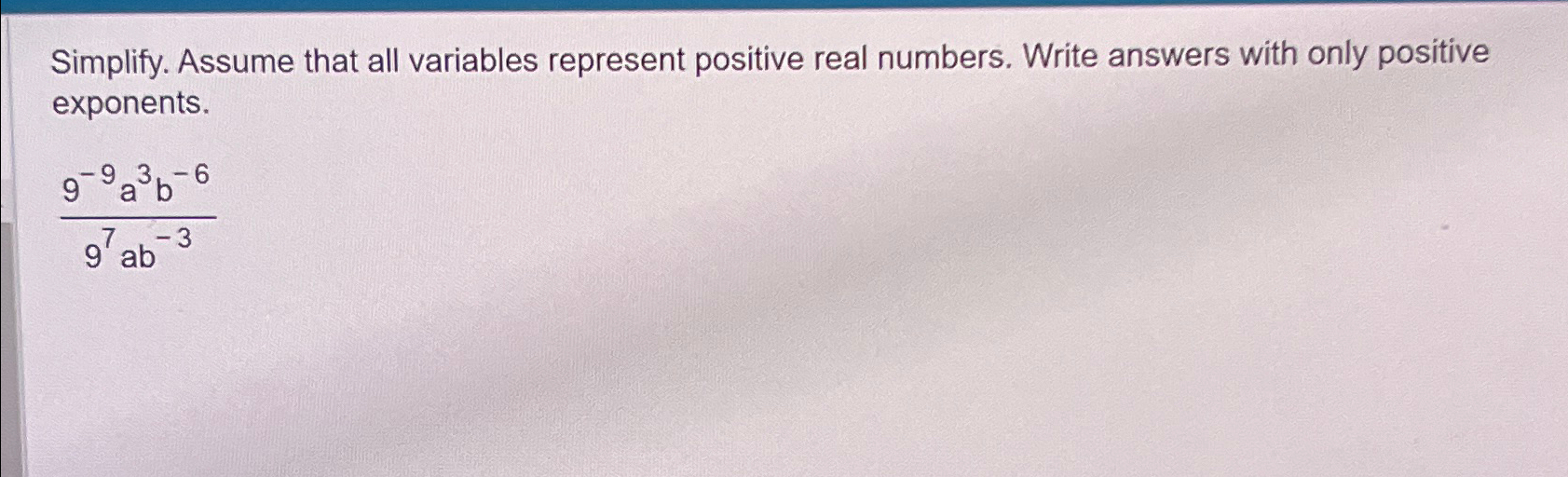 Solved Simplify. Assume that all variables represent | Chegg.com