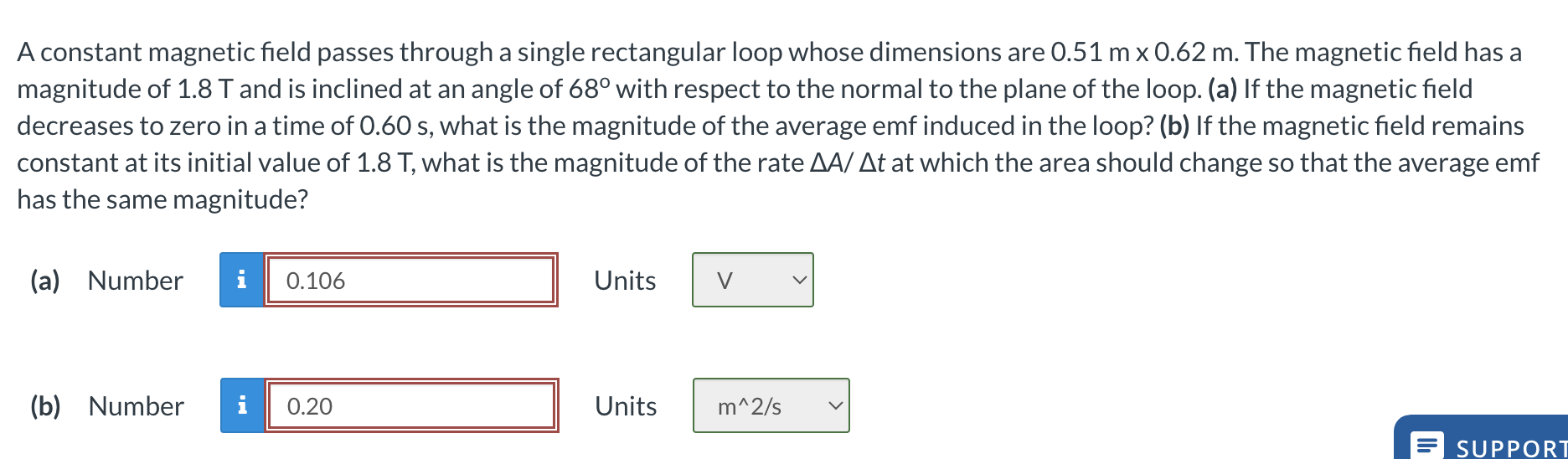 Solved A constant magnetic field passes through a single | Chegg.com