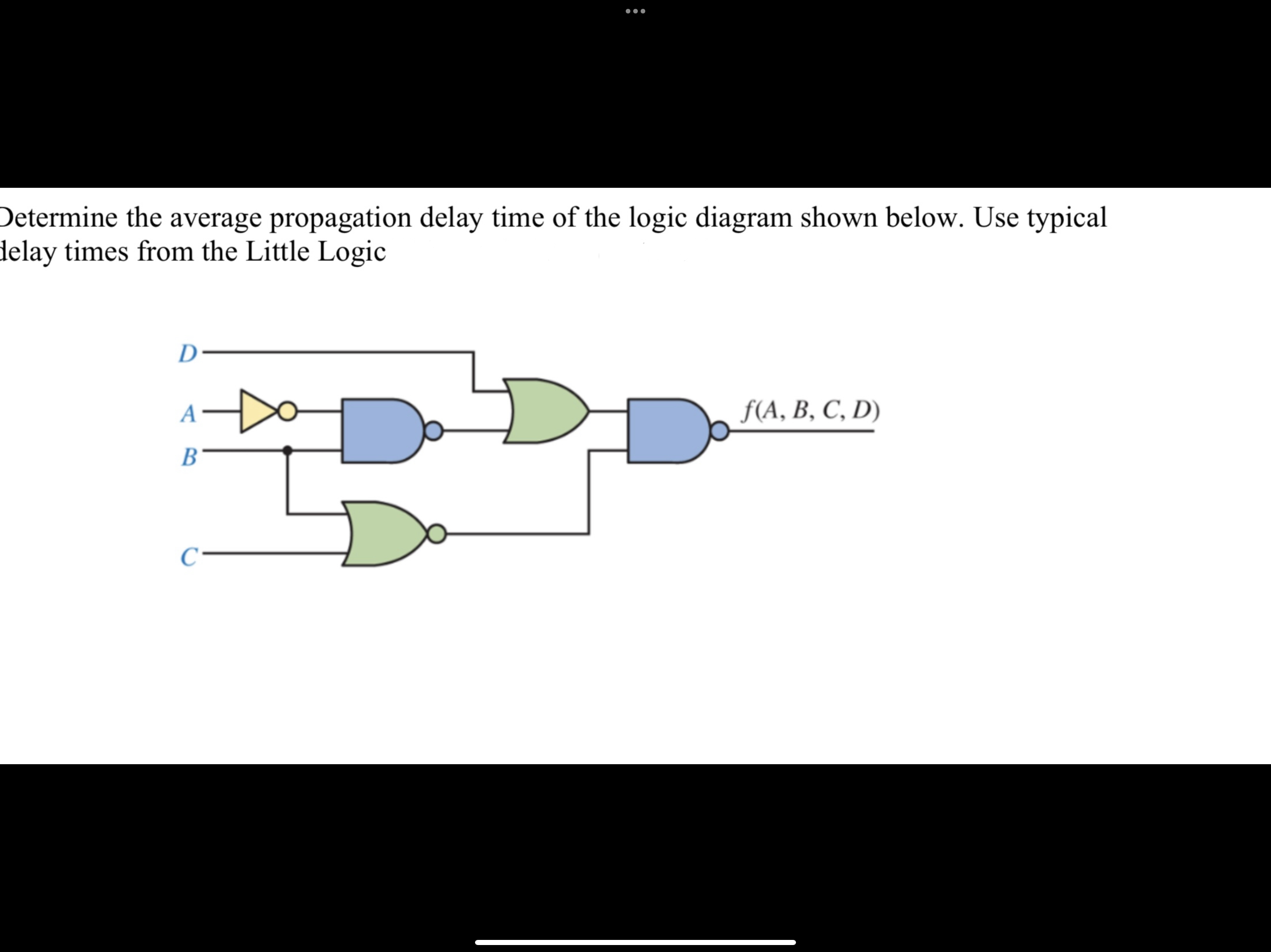 Solved Determine the average propagation delay time of the | Chegg.com