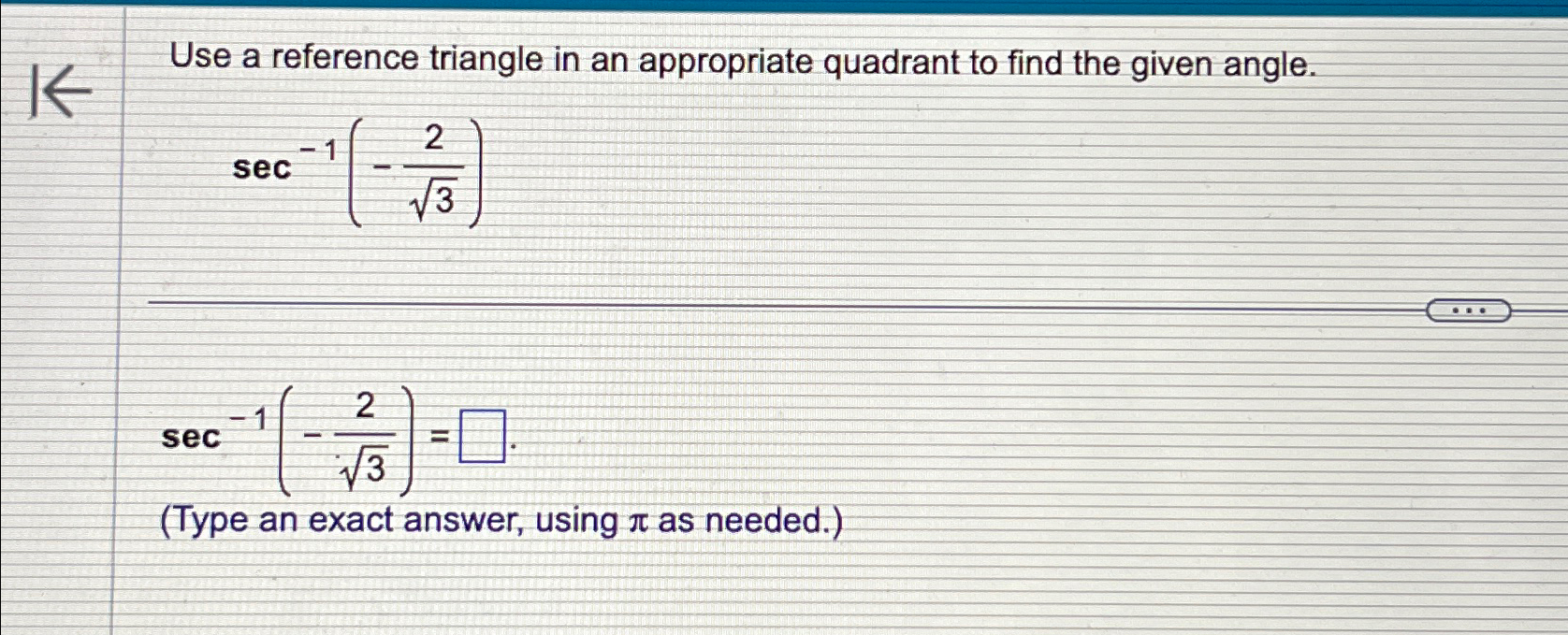 Solved Use a reference triangle in an appropriate quadrant | Chegg.com