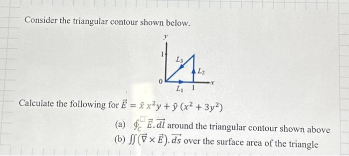 Solved can you show steps Consider the triangular contour | Chegg.com