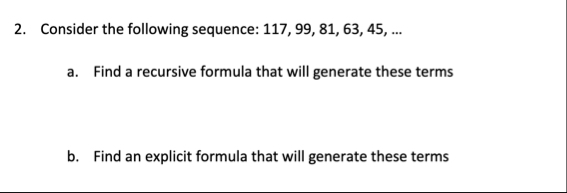 Solved Consider the following sequence: | Chegg.com