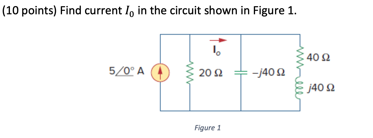 (10 ﻿points) ﻿Find current I0 ﻿in the circuit shown | Chegg.com