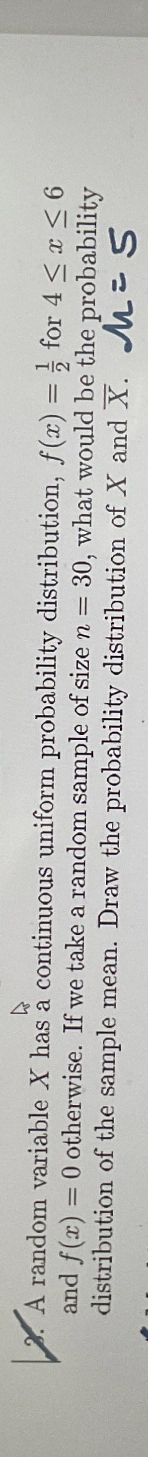 Solved A random variable x ﻿has a continuous uniform | Chegg.com