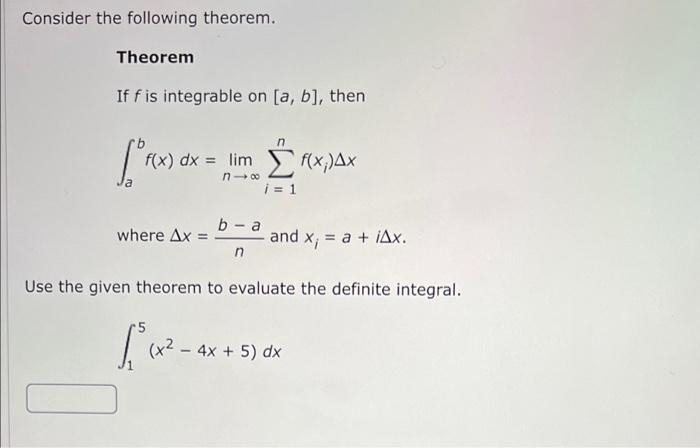 Solved Express the limit as a definite integral on the given | Chegg.com