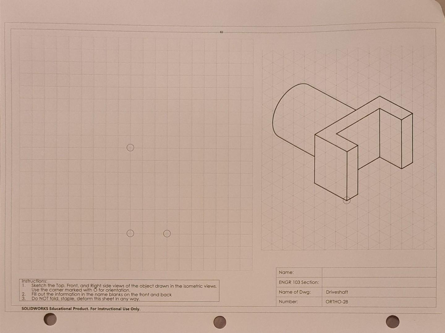 Solved Name: ENGR 103 Section: Instructions: 1 Sketch the | Chegg.com