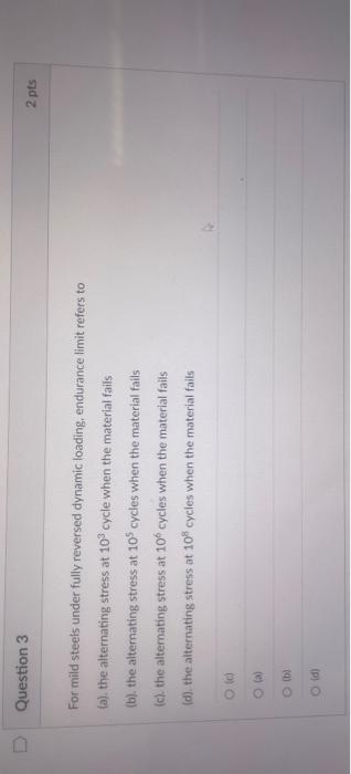 Solved For mild steels under fully reversed dynamic loading, | Chegg.com