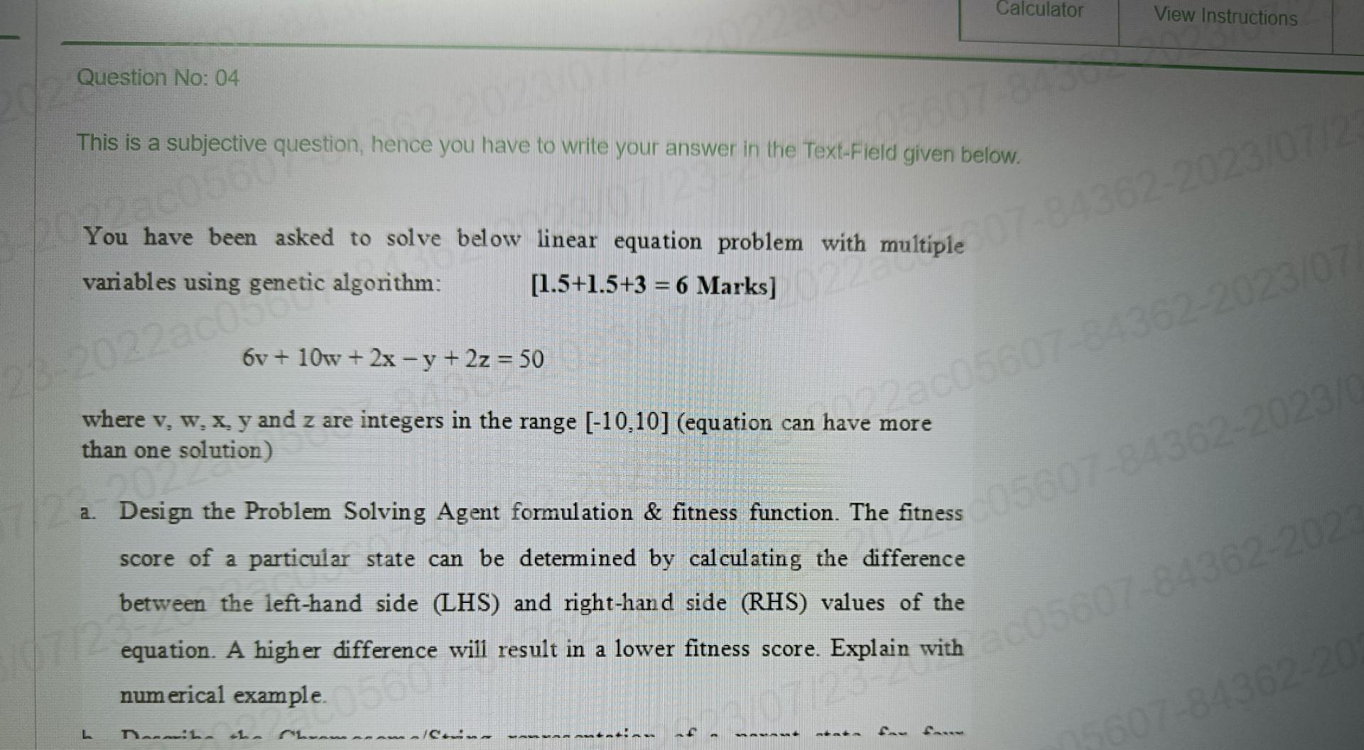 Solved This is a subjective question, hence you have to | Chegg.com