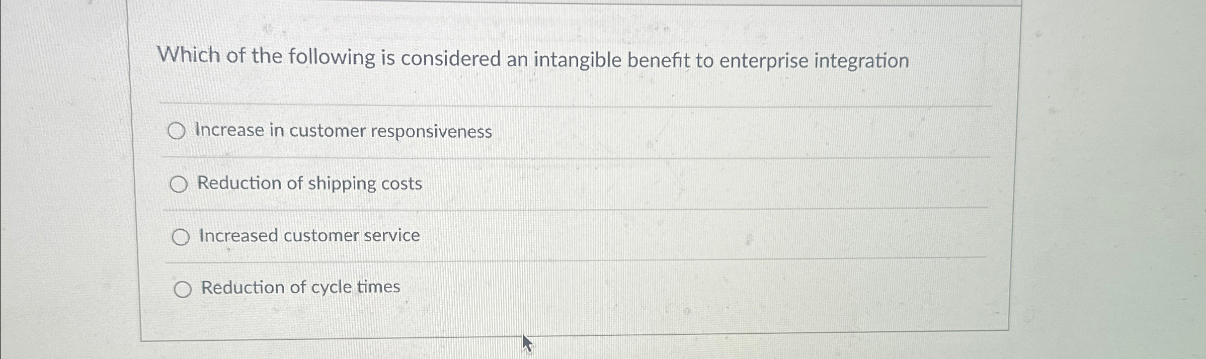 Solved Which of the following is considered an intangible | Chegg.com