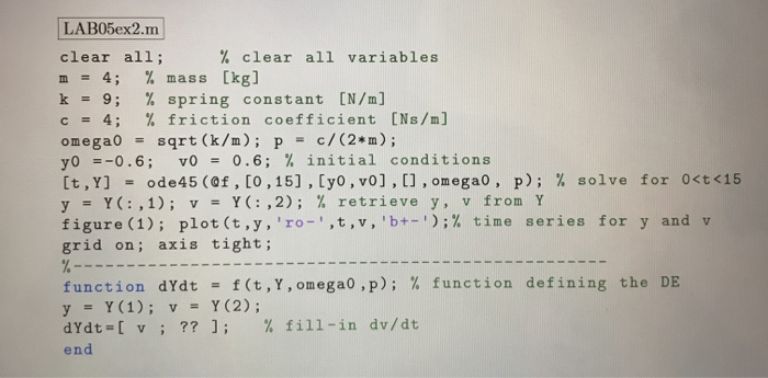 4. (a) Modify LABO5ex2.m to compute and plot the | Chegg.com