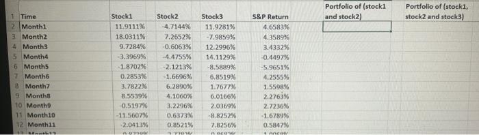 Solved 4. Please build two portfolios: - Two stock portfolio | Chegg.com