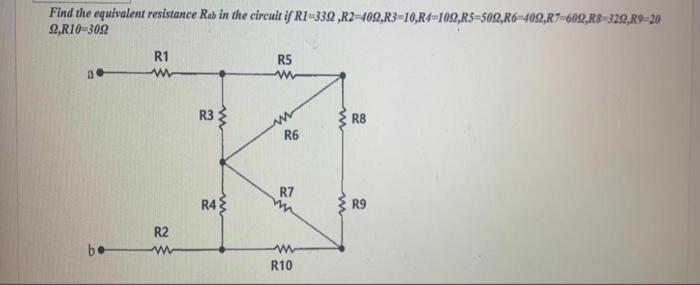 Solved Find the equivalent resistance R as in the circuit if | Chegg.com